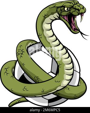Snake Soccer Football Ball Animal Team Mascot Stock Vector Image & Art ...