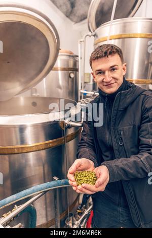 Brewing home beer process at home in the kitchen Stock Photo - Alamy