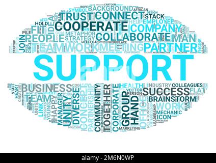 Support word cloud concept on white background, 3d rendering Stock ...