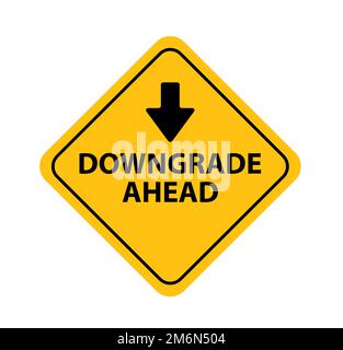 Truck DownHill Warning sign on transparent background,vector ...