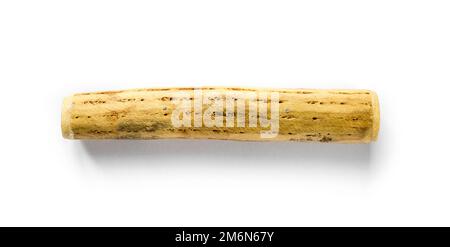 Traditional rain stick made of cactus wood isolated on white background ...