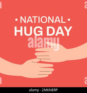 National Hug Day. Suitable for greeting card poster and banner. Vector ...