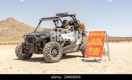 U.S. Marine Corps Cpl. Ethan Davenport, a team leader with Range Patrol ...