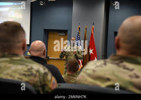 U.S. Army Lt. Gen. Gary Brito, Deputy Chief of Staff, G-1, addresses ...