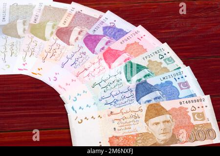 Pakistani money - rupee a business background Stock Photo - Alamy