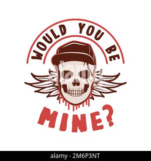 Anti Valentine day poster badge design. Hand drawn lettering - hiking ...