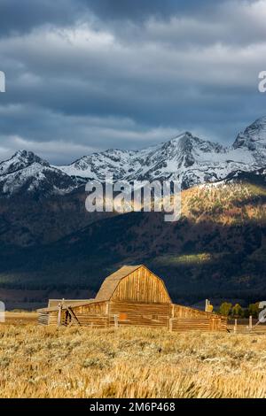 View of Mormon Row near Jackson Wyoming Stock Photo - Alamy