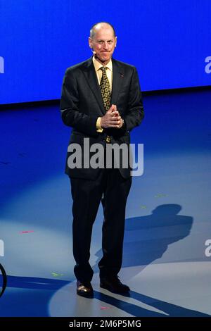 LAS VEGAS, Nevada - Gary Shapiro speaking at the Panasonic Keynote ...