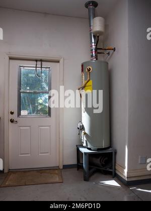 Copper hot water tank heating element caused house fire Stock Photo - Alamy