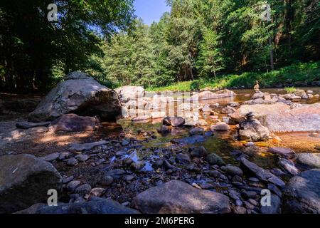 Hiking on along the Ilz River between the Schrottenbaum Mill and ...