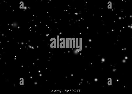 Bokeh of white snow on a black background. Snowfall - new design ...