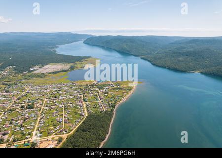 The Angara River is a major river in Siberia leaving Lake Baikal near ...