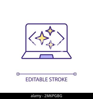 Website source code RGB color icon Stock Vector Image & Art - Alamy