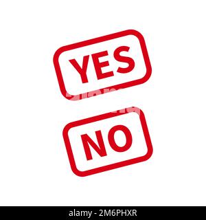 yes stamp isolated on white Stock Vector Image & Art - Alamy