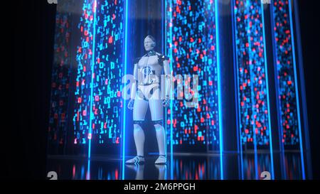 Humanoid Robot Data Block Stock Photo - Alamy