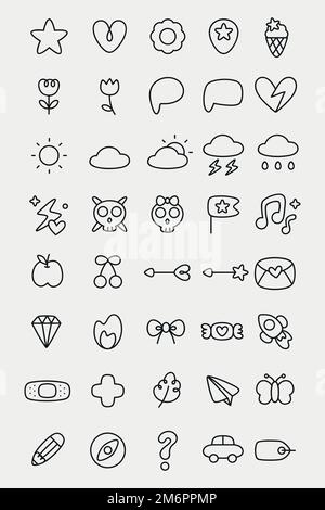 Cute planner sticker vector collection Stock Vector Image & Art - Alamy