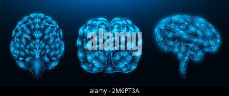Illustration of human brain on dark background Stock Photo - Alamy