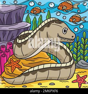 Eel Marine Animal Cartoon Colored Clipart Stock Vector Image & Art - Alamy