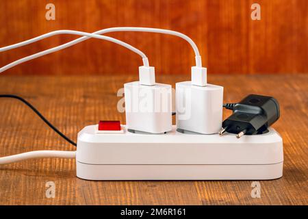 Many wires and sockets Stock Photo - Alamy