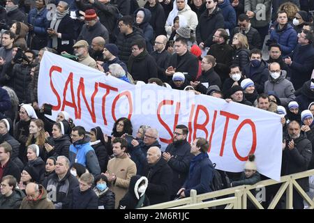 Rome, Italy. 05th Jan, 2023. Pope Francis during the Funeral Mass for ...