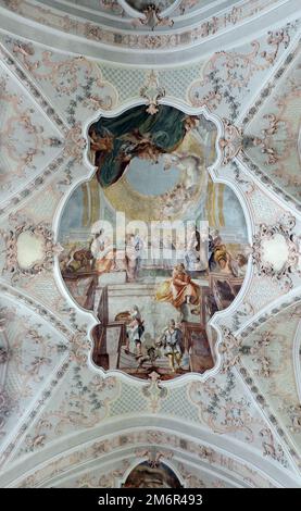 Baroque splendor in the parish church of St. Virgil Stock Photo - Alamy