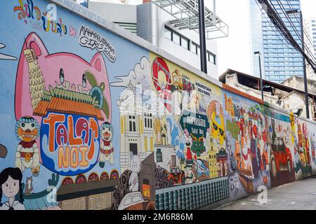 The Talat Noi, Bangkok’s Chinatown area in Bangkok, Thailand Stock ...