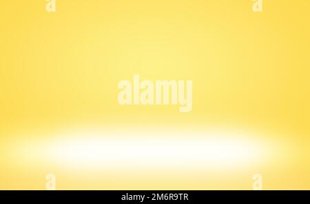 Abstract solid of shining yellow gradient studio wall room background ...