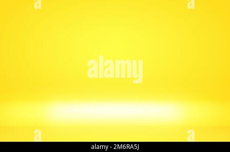Abstract solid of shining yellow gradient studio wall room background ...