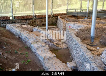 Bibracte Archaeological Center. Gallic archaeological ruins on Mount ...
