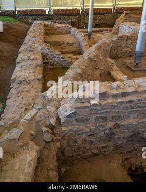 Bibracte Archaeological Center. Gallic archaeological ruins on Mount ...
