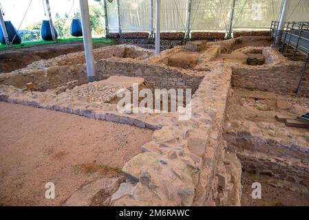 Bibracte Archaeological Center. Gallic archaeological ruins on Mount ...