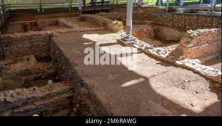 Bibracte Archaeological Center. Gallic archaeological ruins on Mount ...