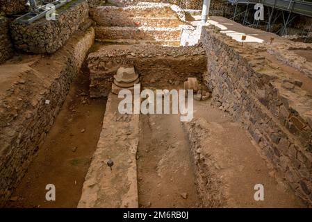 Bibracte Archaeological Center. Gallic archaeological ruins on Mount ...