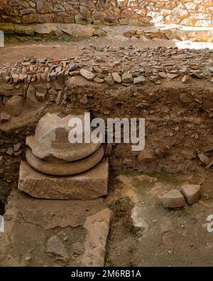 Bibracte Archaeological Center. Gallic archaeological ruins on Mount ...