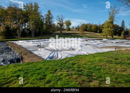 Bibracte Archaeological Center. Gallic archaeological ruins on Mount ...