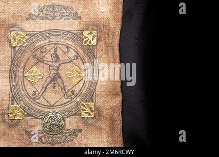 Ancient esoteric witchcraft background. Occultims and paganism old ...