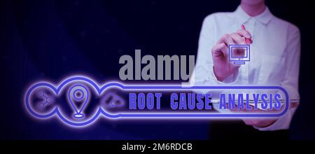 Sign displaying Root Cause Analysis. Word for Method of Problem Solving ...