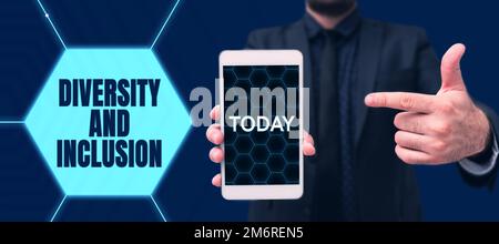 Conceptual caption Diversity And Inclusion. Internet Concept range ...