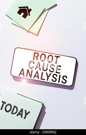Handwriting text Root Cause Analysis. Business approach Method of Problem Solving Identify Fault ...