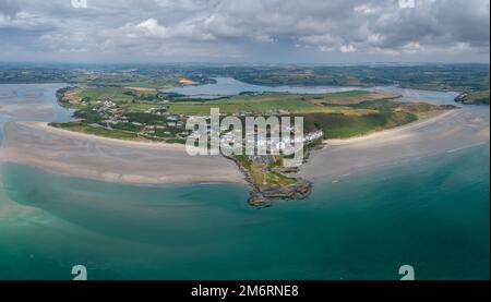 A panorama landscape view of Inchydoney Beach in County Cork of ...