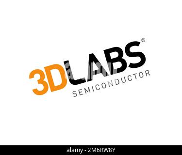 3Dlabs, rotated logo, white background B Stock Photo - Alamy