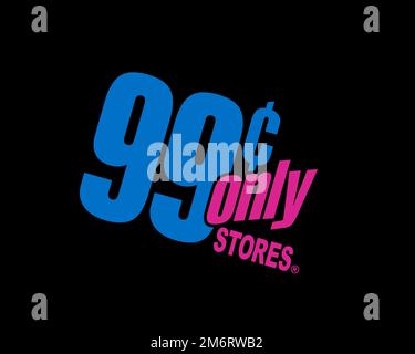 99 Cents Only Stores, Logo, Black Background Stock Photo - Alamy