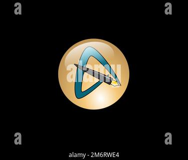 AbiWord, Logo, Black background Stock Photo - Alamy