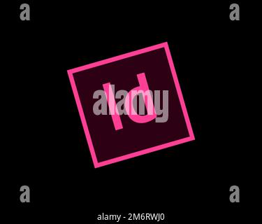 Adobe InDesign, Logo, Black background Stock Photo - Alamy