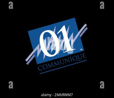 01 Communique, Logo, Black background Stock Photo - Alamy