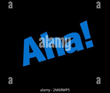 Aha! company, Logo, Black background Stock Photo - Alamy
