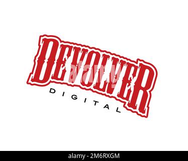 Devolver Digital, Rotated Logo, White Background Stock Photo - Alamy