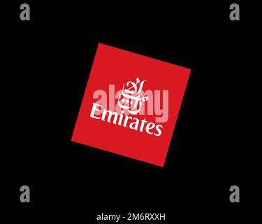 Emirates airline, Logo, Black background Stock Photo - Alamy