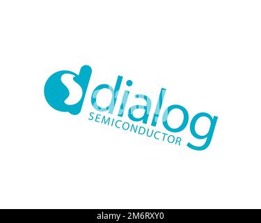 Dialog Semiconductor, rotated logo, white background Stock Photo - Alamy