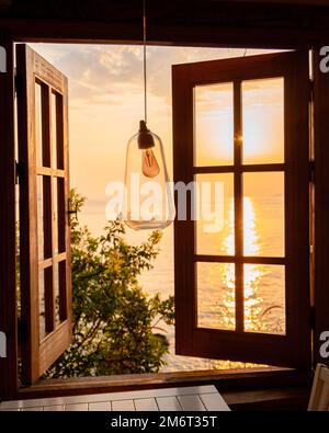 the restaurant at the cliffs looking out over the ocean of Fethiye ...